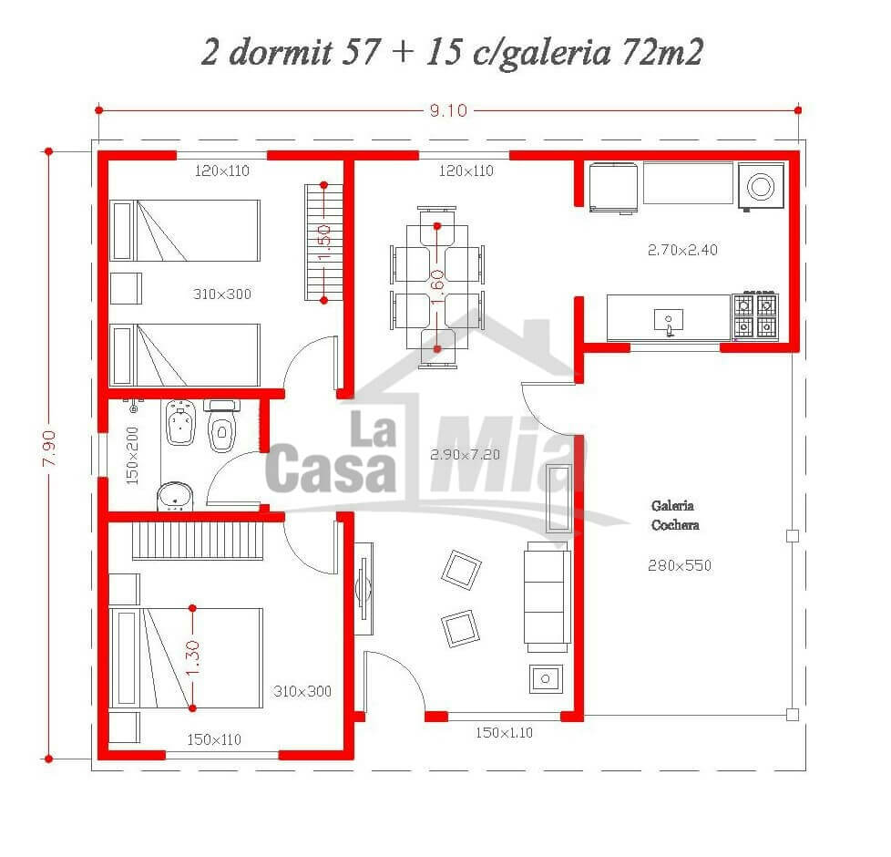 Casa Minimalista de 72m2 - La Casa Mía