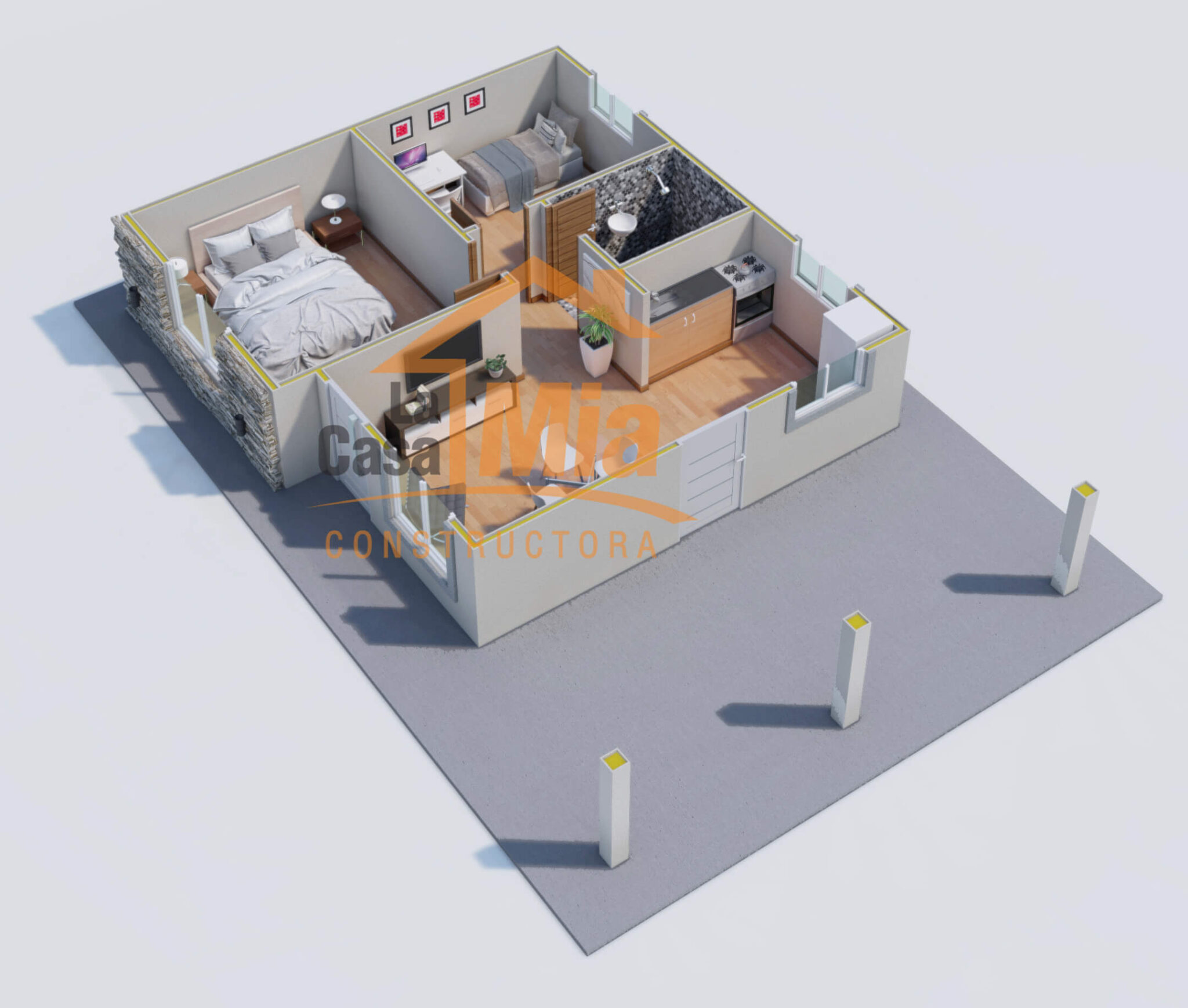 Casa Minimalista de 60m2 - La Casa Mía